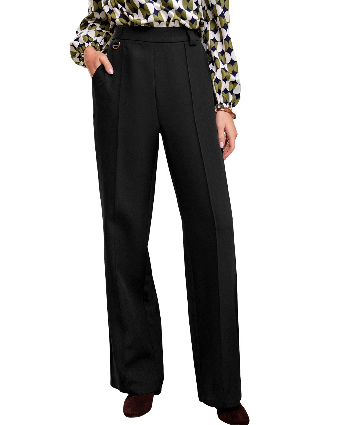 Click here for Cupshe Womens Big Ambitions Black Pants - Black prices