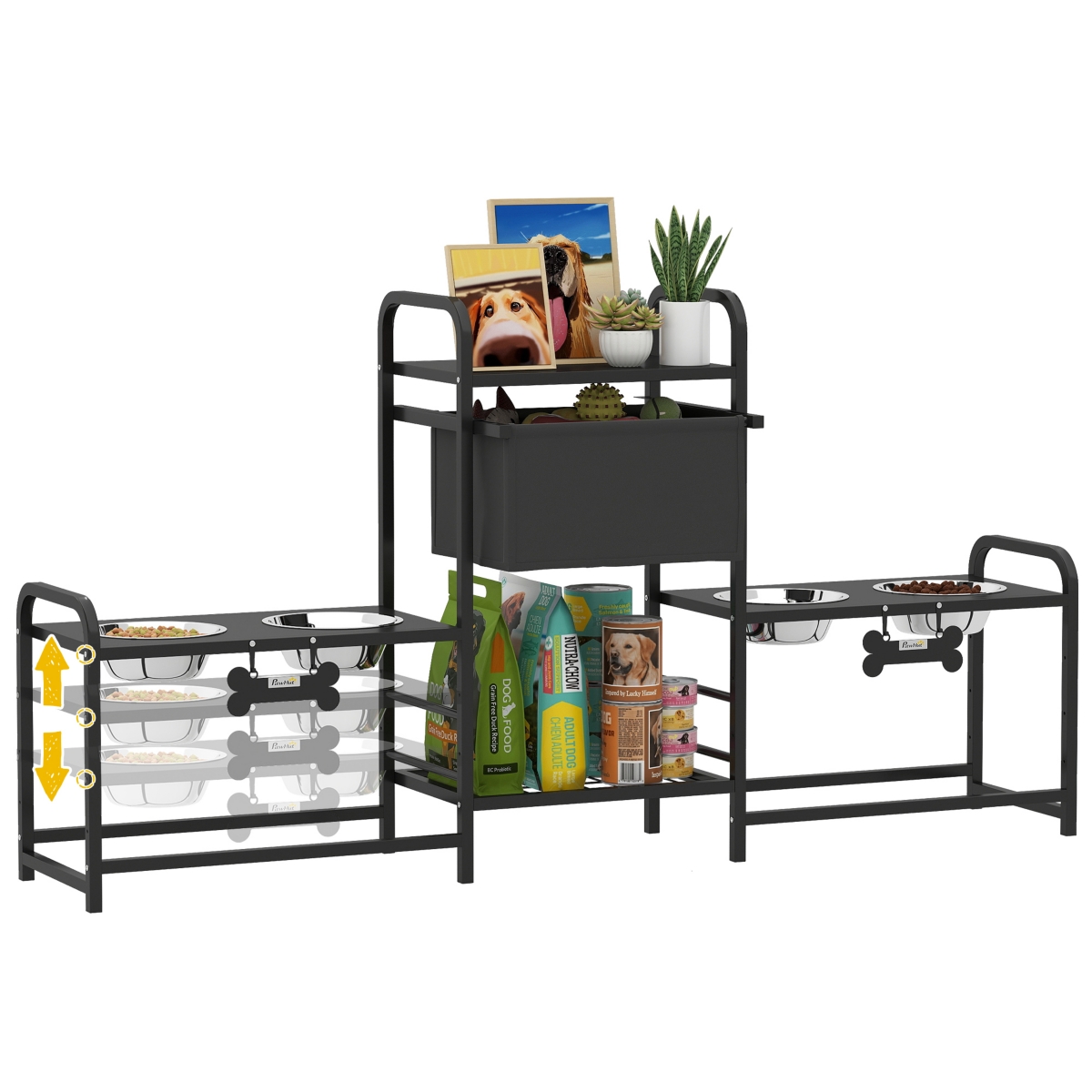 Click here for PawHut Dog Bowl Sd with 2 Feeding Stations  Elevat... prices