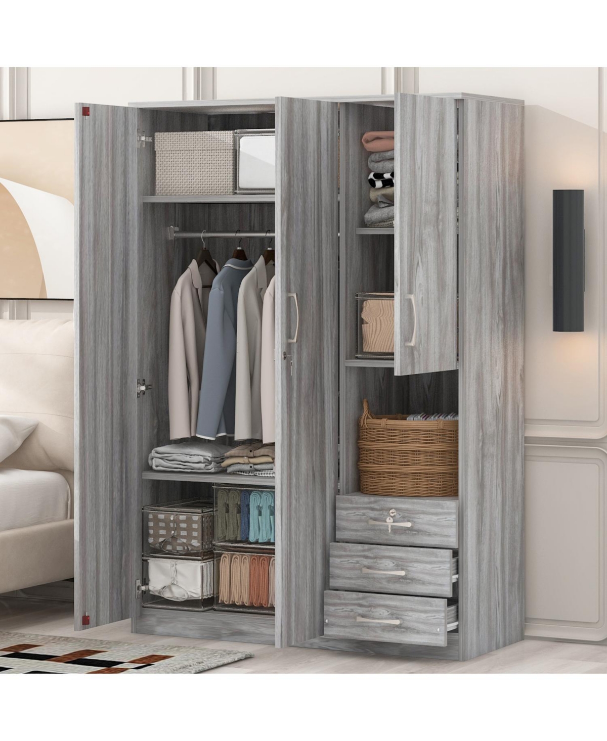 Click here for Streamdale Furniture 2-Door Wooden Wardrobe with S... prices