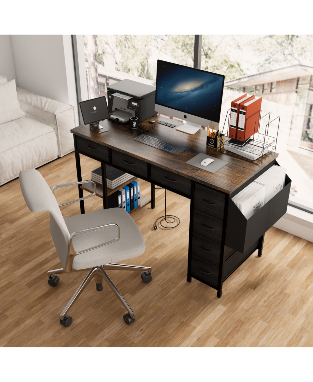 Click here for Streamdale 47" Computer Desk with Power Outle... prices