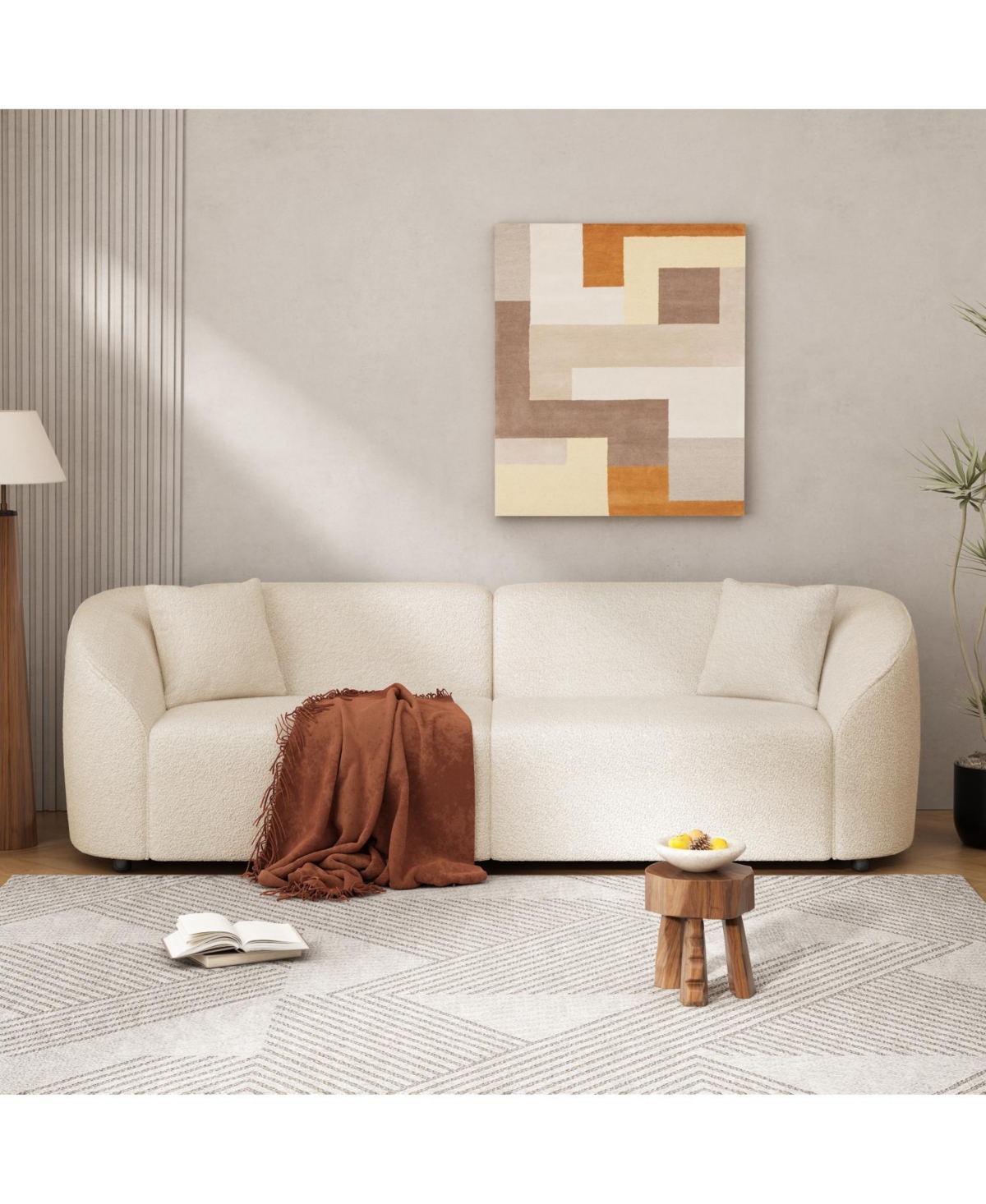 Click here for Streamdale Furniture 87" Curved Sofa Plush  S... prices