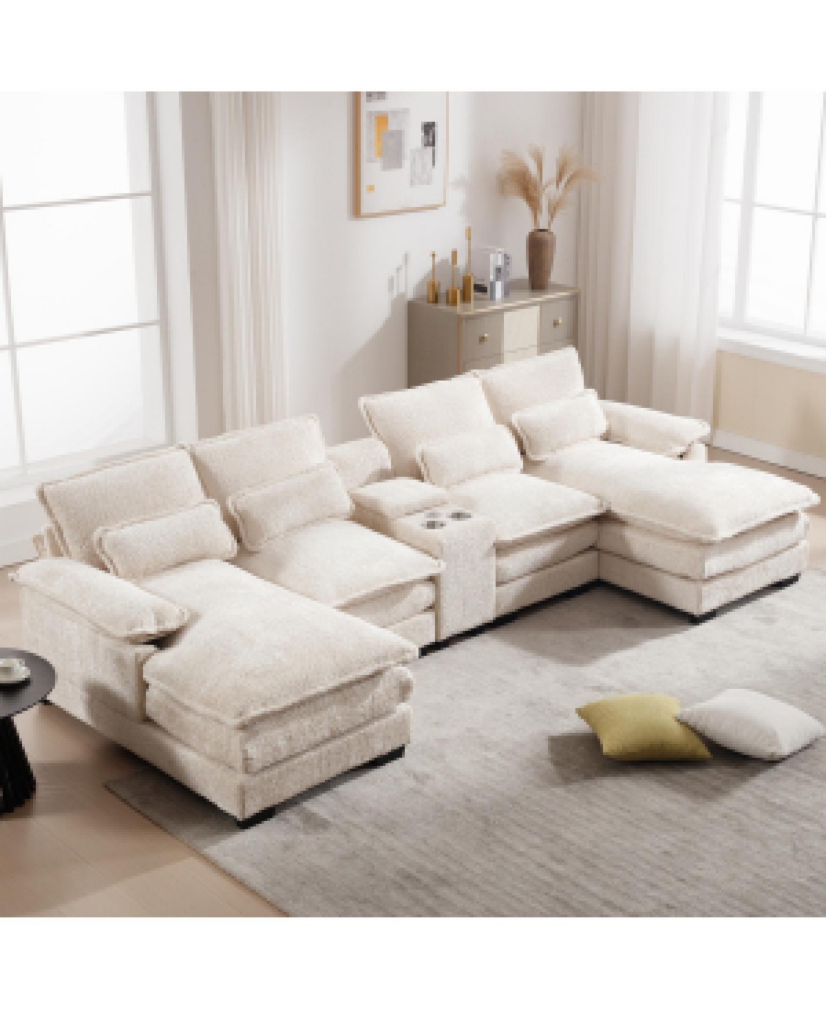 Click here for Streamdale Furniture Modern U-Shaped Sofa with Con... prices