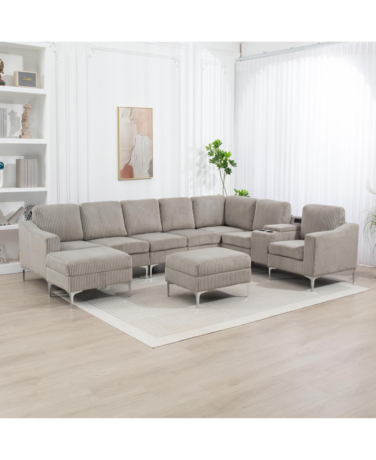 Click here for Streamdale Furniture Convertible Corduroy Sectiona... prices
