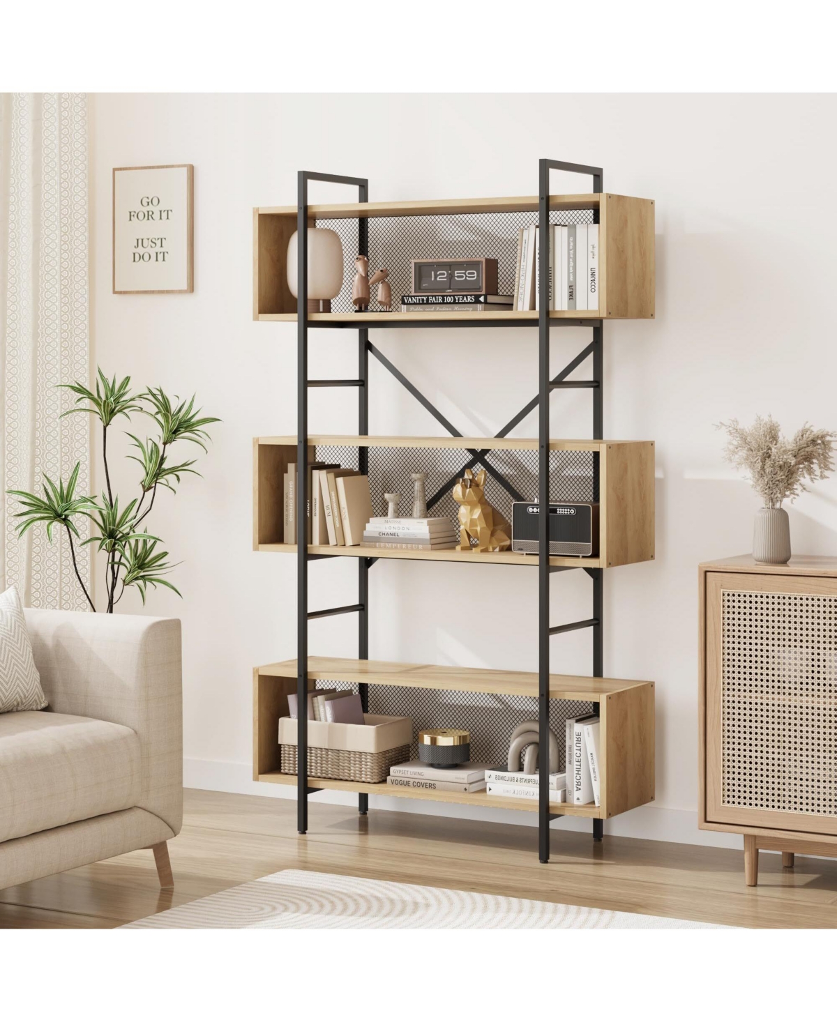 Click here for Gaomon 71.3" 6-Tier Bookshelf  Tall Industria... prices