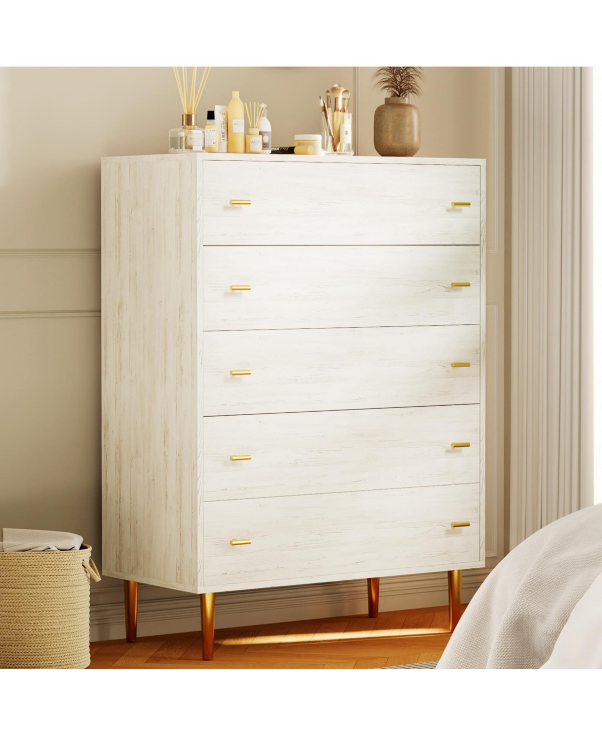 Click here for Gaomon 5 Drawers Dresser for Bedroom  44" Tal... prices