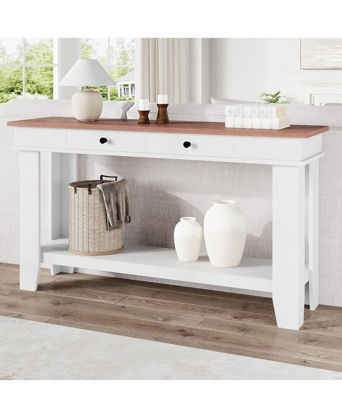 Click here for gaomon 54" Long Console Table  Wooden Entrywa... prices