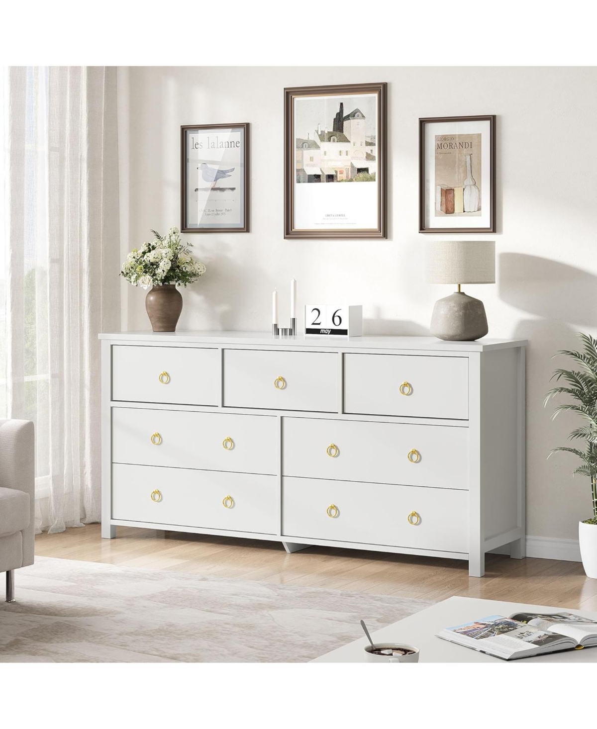 Click here for gaomon 7 Drawer Dresser for Bedroom  54 in Wide Dr... prices
