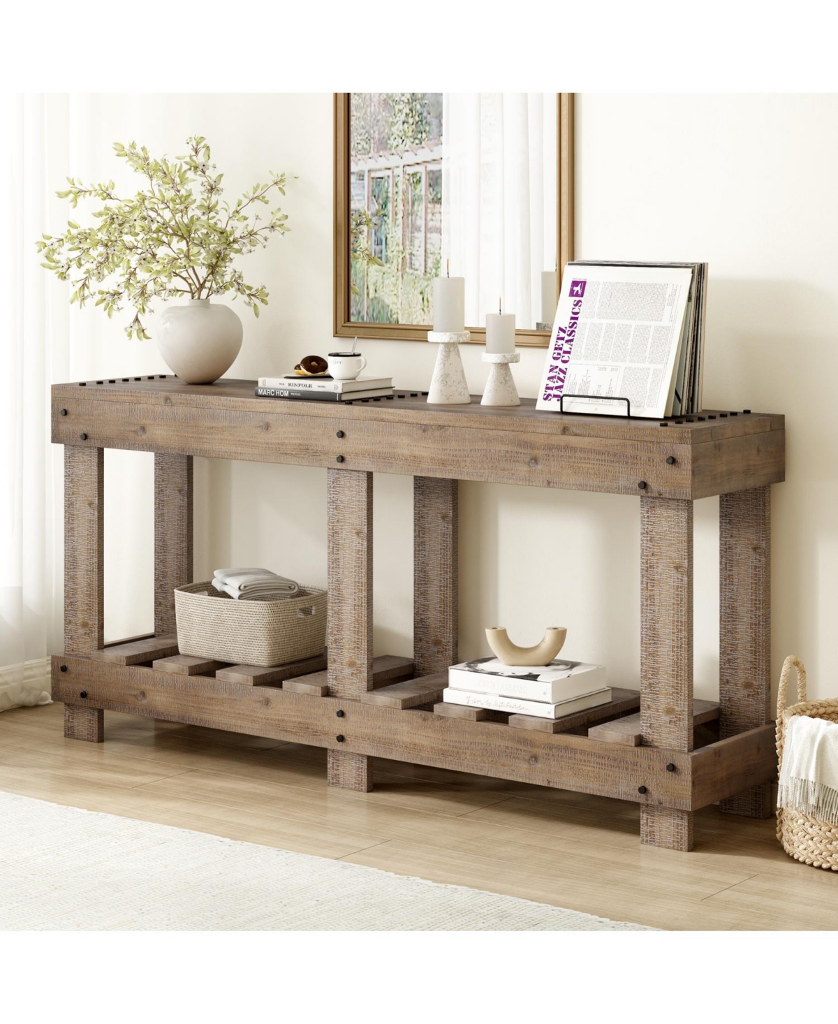 Click here for Streamdale Furniture 62.9" Fir Wood Console T... prices