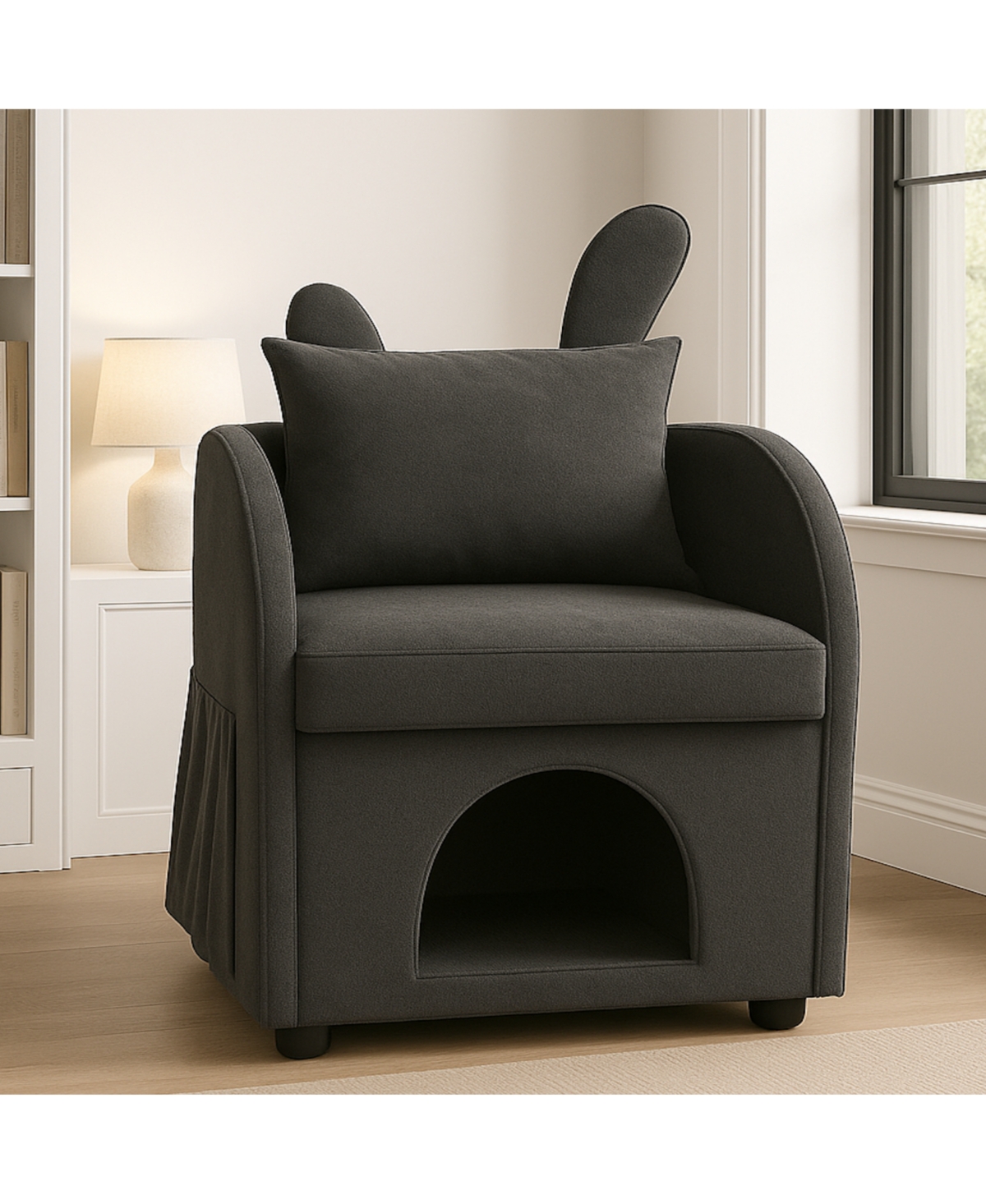 Click here for Streamdale Furniture Streamdale Dark Gray Bunny-Ea... prices