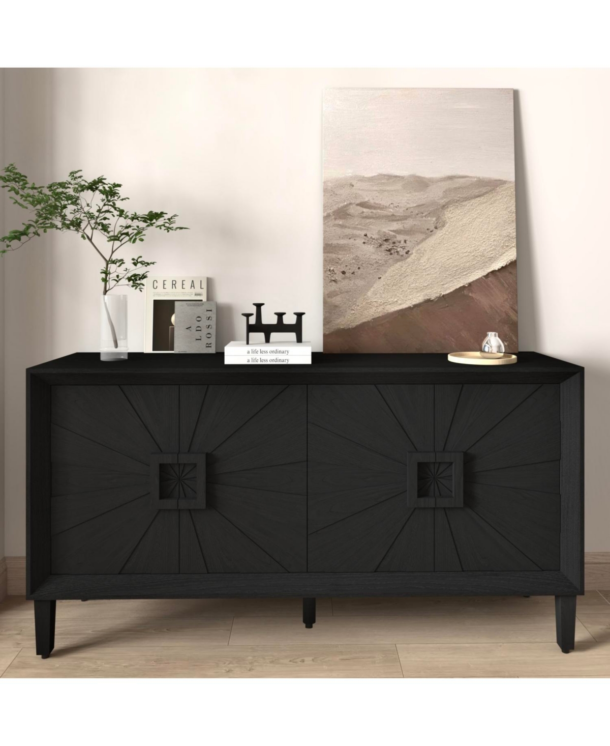 Click here for Streamdale Furniture Rustic Black Farmhouse Creden... prices