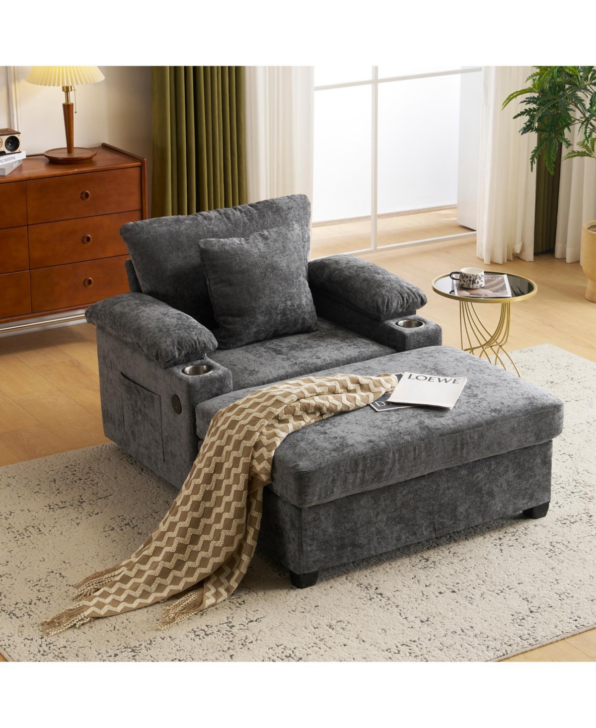 Click here for Streamdale Furniture Oversized Chenille Chair with... prices