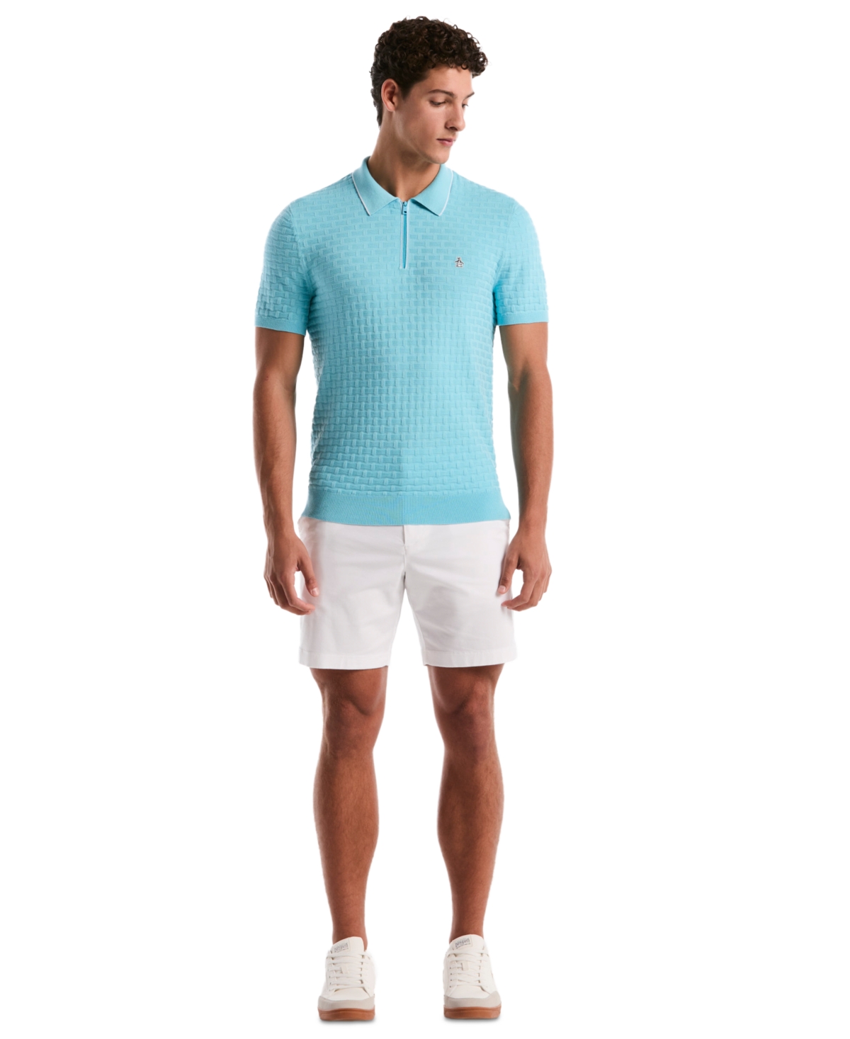 Click here for Original Penguin Mens Links Stitch Slim-Fit Polo S... prices