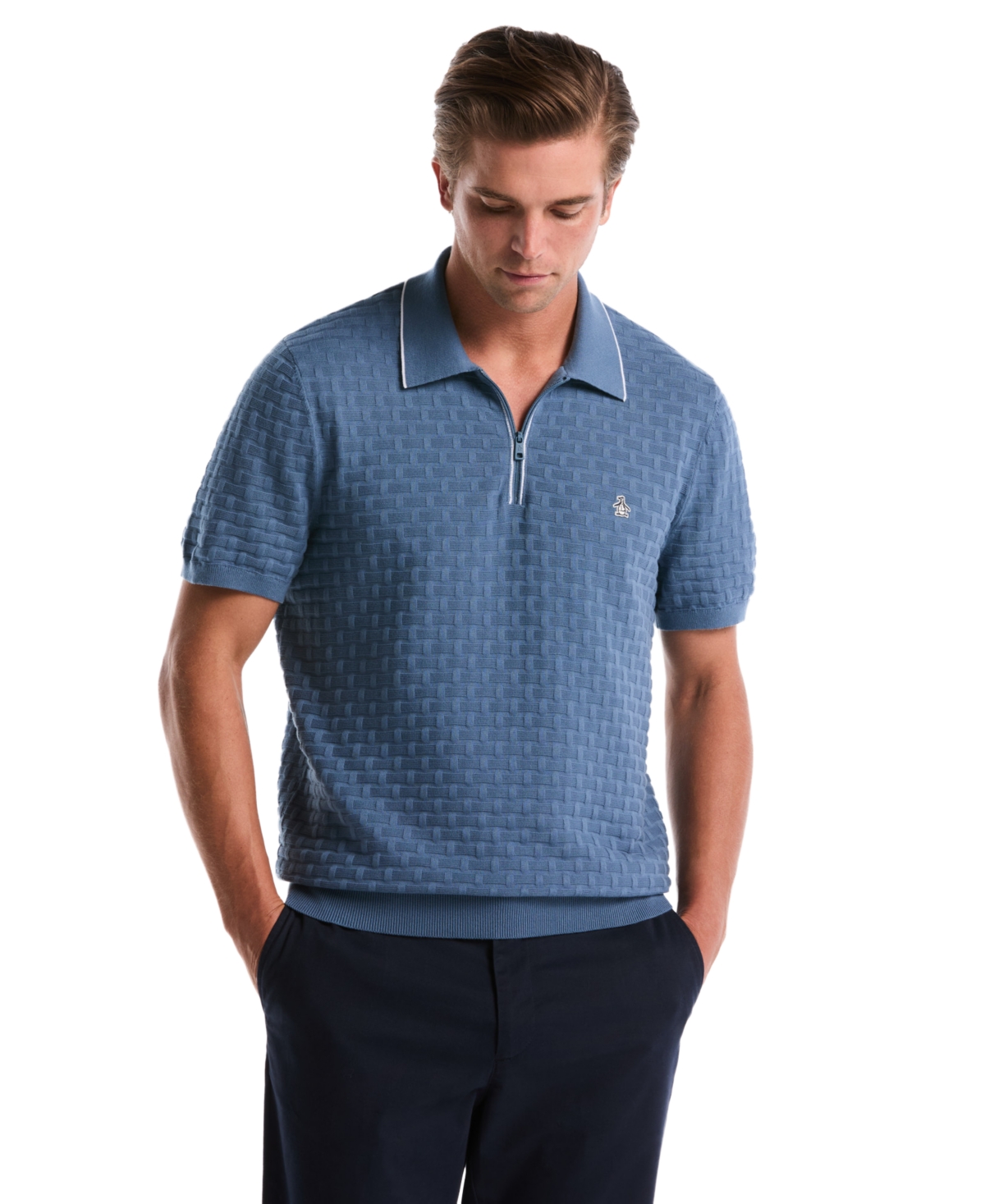 Click here for Original Penguin Mens Links Stitch Slim-Fit Polo S... prices
