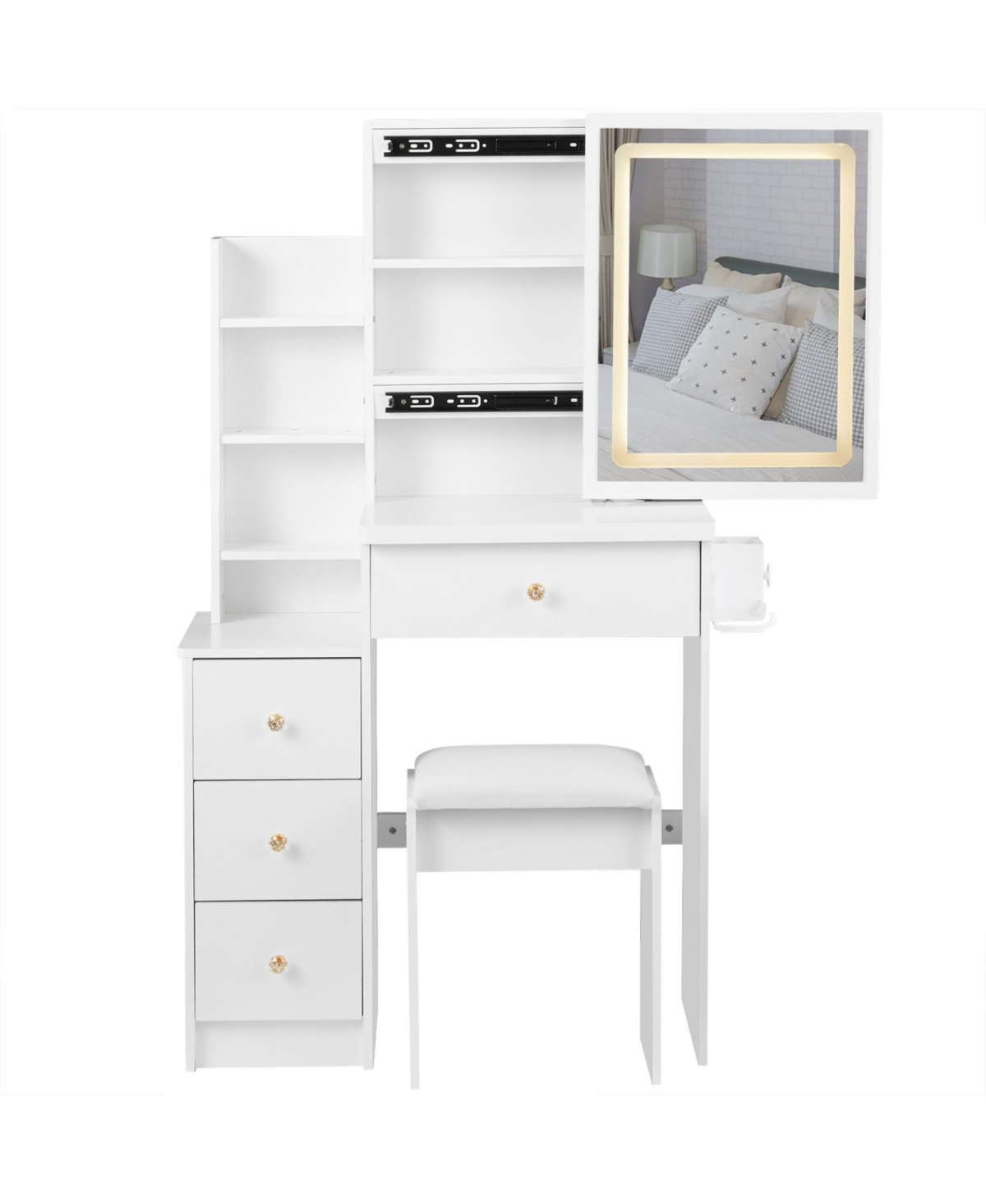 Click here for Streamdale Furniture Bedside Vanity Table with Sli... prices