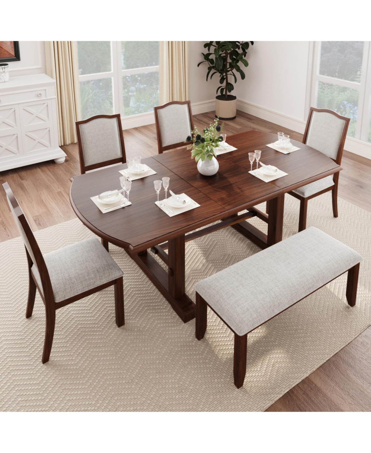 Click here for Streamdale Furniture Extendable Wood Dining Set wi... prices