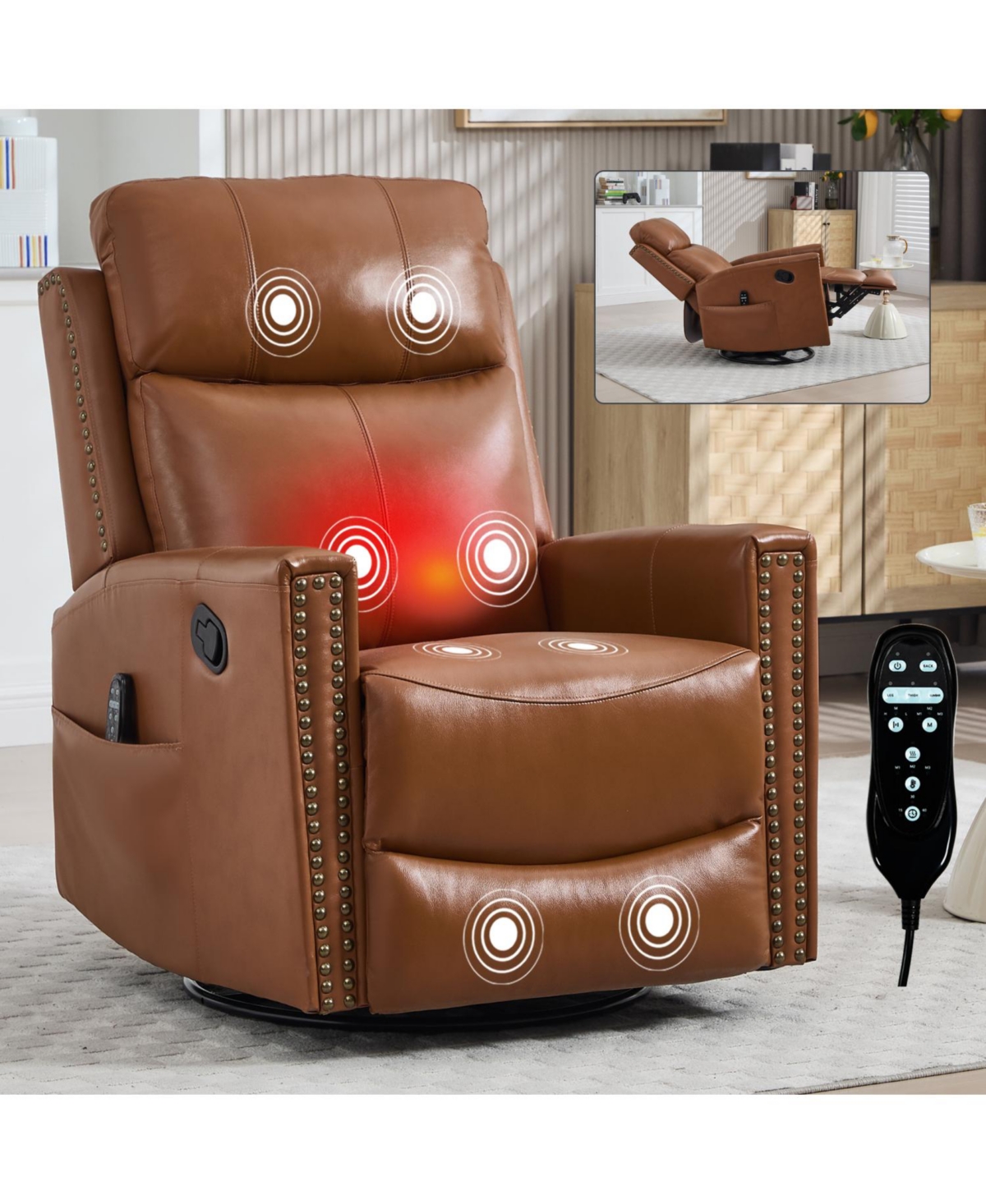 Click here for Streamdale Furniture Leather Heat Massage Rocker S... prices