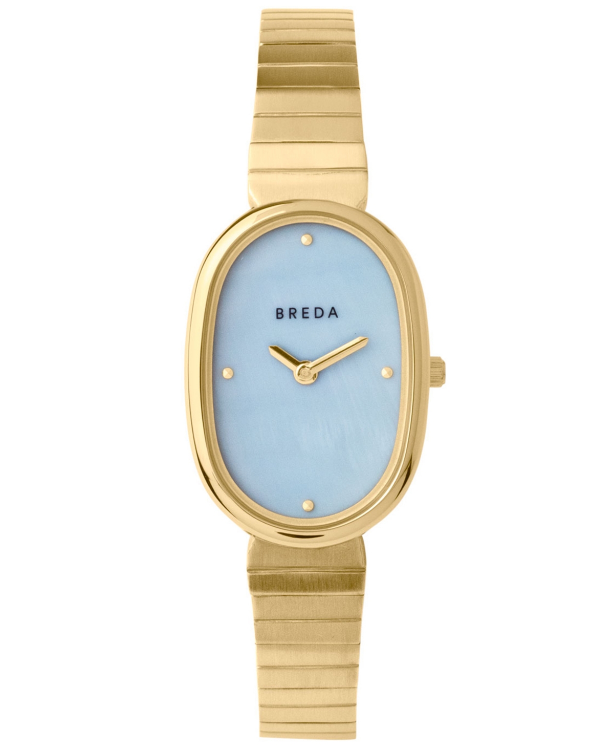Breda Womens Jane Gold Stainless Steel Bracelet Watch  23mm - Gold/Sky