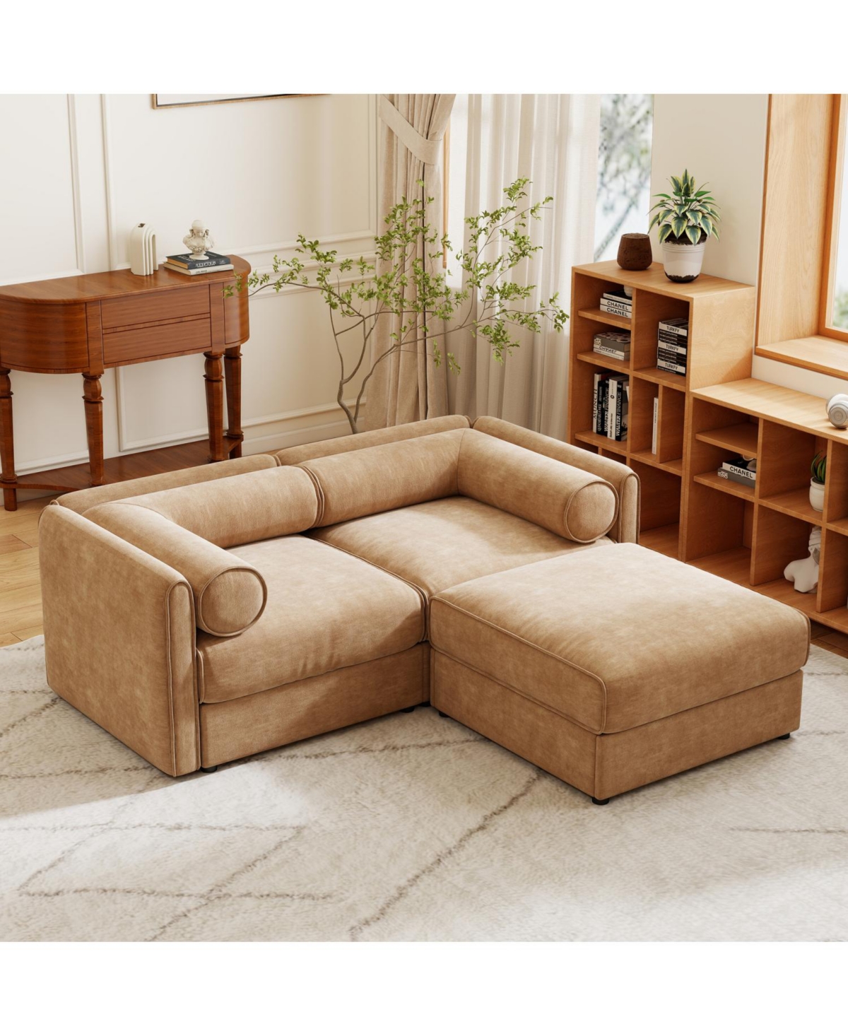 Click here for Streamdale Furniture Camel Chenille 2-Seater Sofa... prices