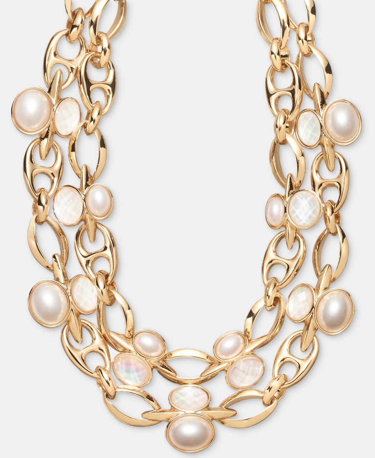 Click here for Anne Klein Stone & Mother-of-Pearl Layered Collar... prices