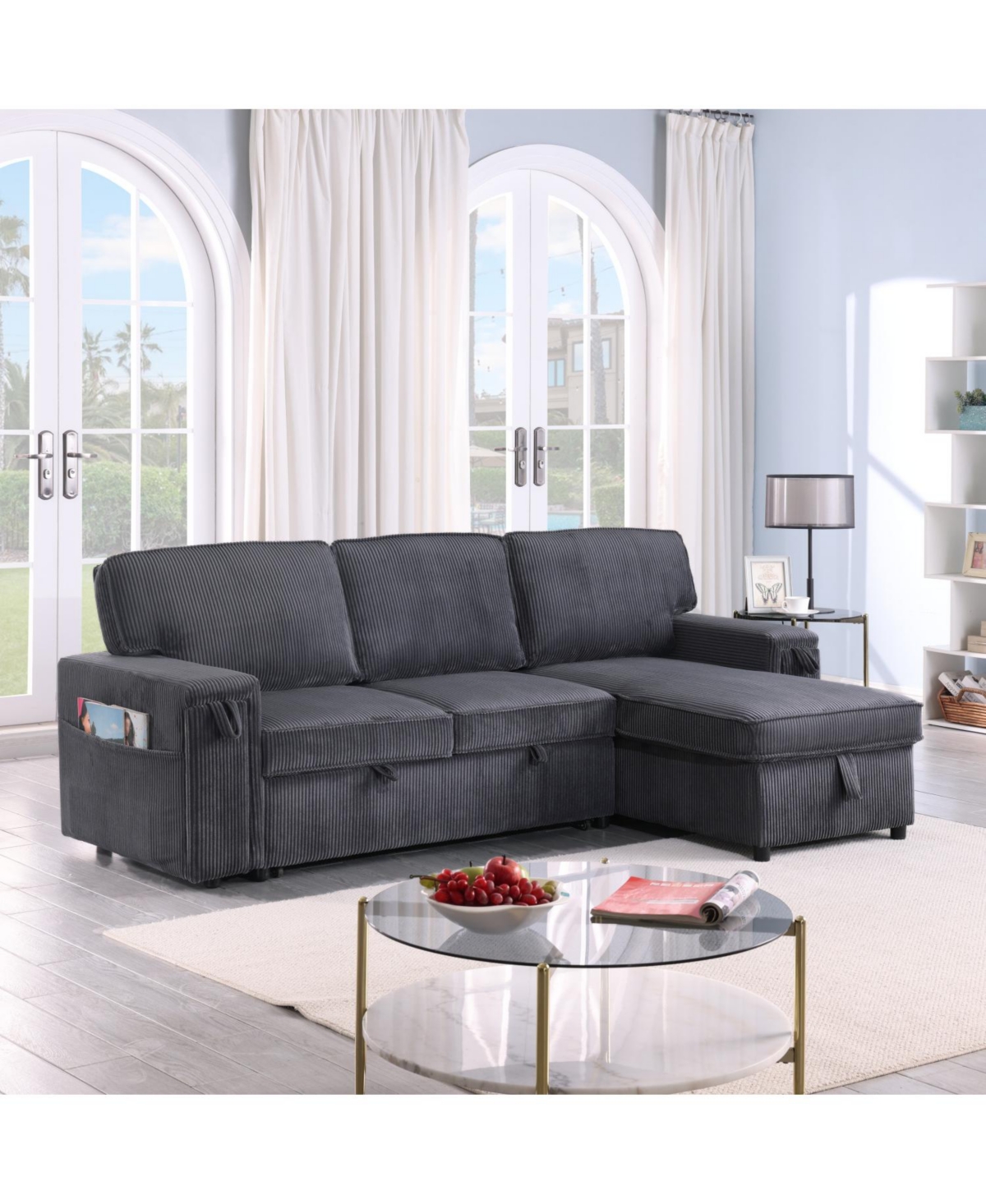 Click here for Streamdale Furniture Upholstery Sleeper Grey Secti... prices