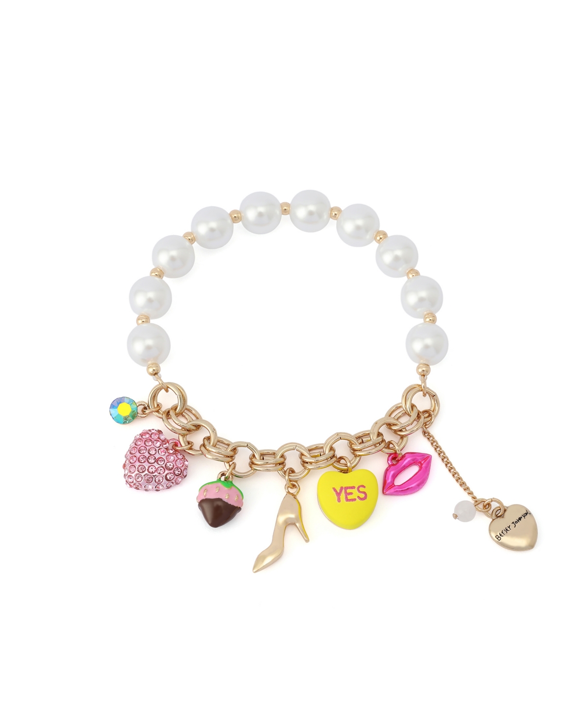 Click here for Betsey Johnson Faux Stone Sweetheart Cultivated Pe... prices