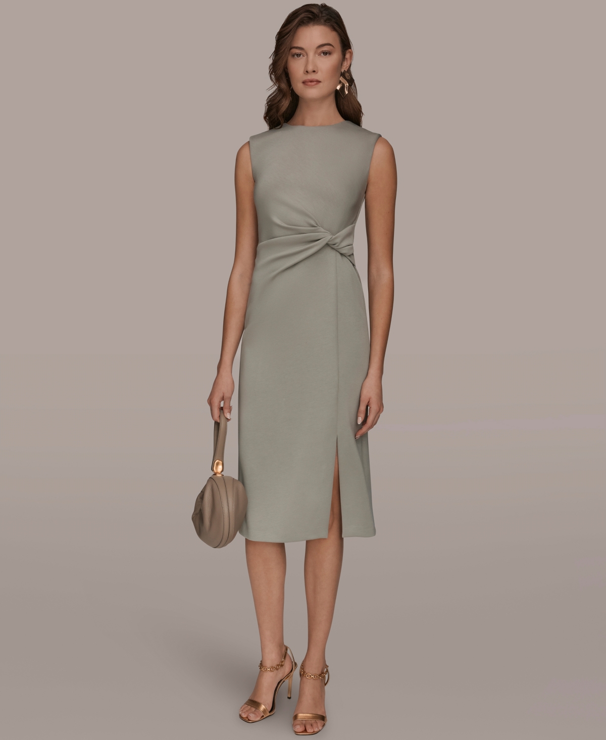 Click here for Donna Karan New York Womens Jewel-Neck Front-Slit... prices