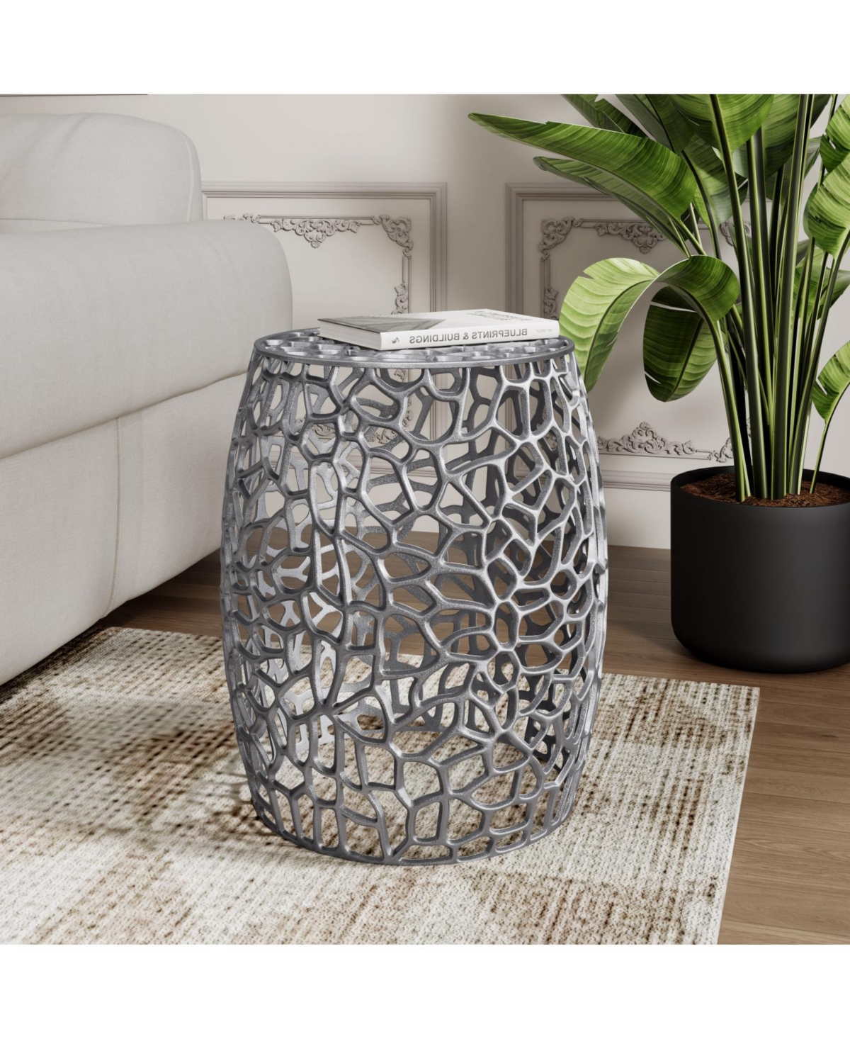Click here for Streamdale Furniture Aluminum Drum End Table with... prices