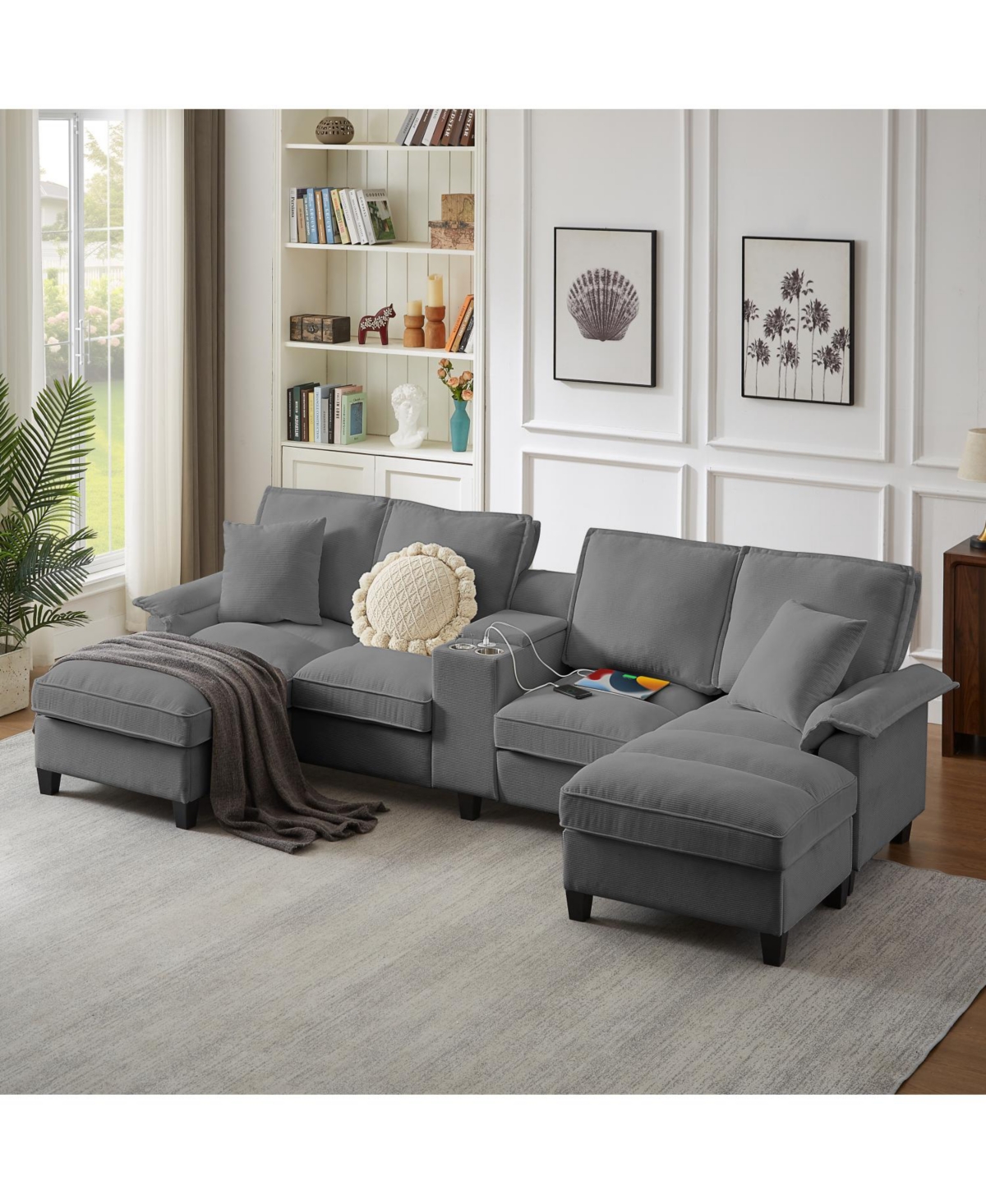 Click here for Streamdale Furniture 120" Corduroy Sectional... prices