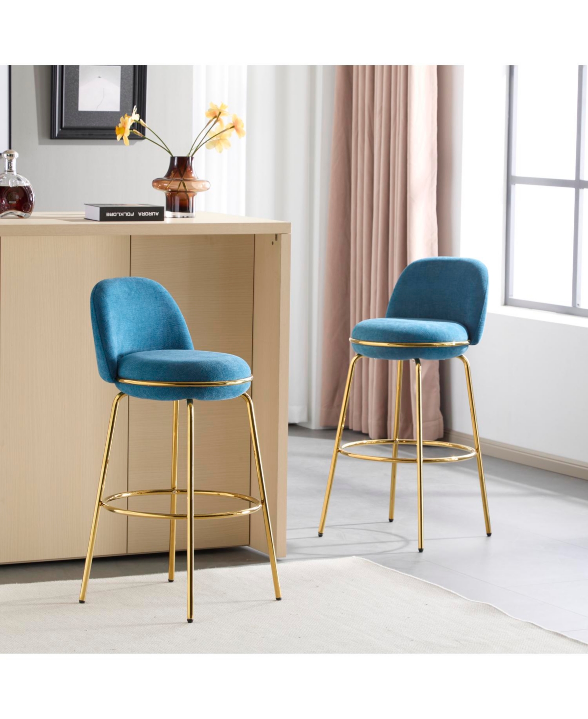 Click here for Streamdale Furniture Rio Claro Gold & Blue Upholst... prices