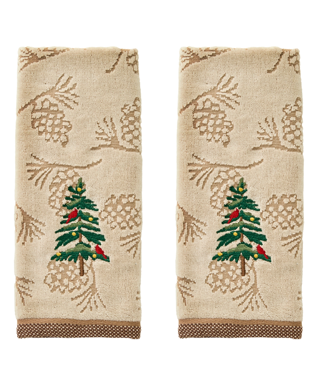 Click here for Skl Home Seasonal Fir Hand Towel  Set of 2 - Wheat prices
