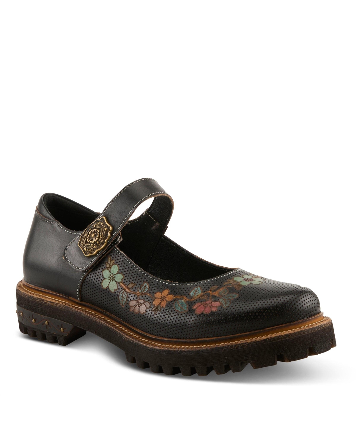 Click here for LArtiste Womens Danuella Hand-Painted Leather Mary... prices