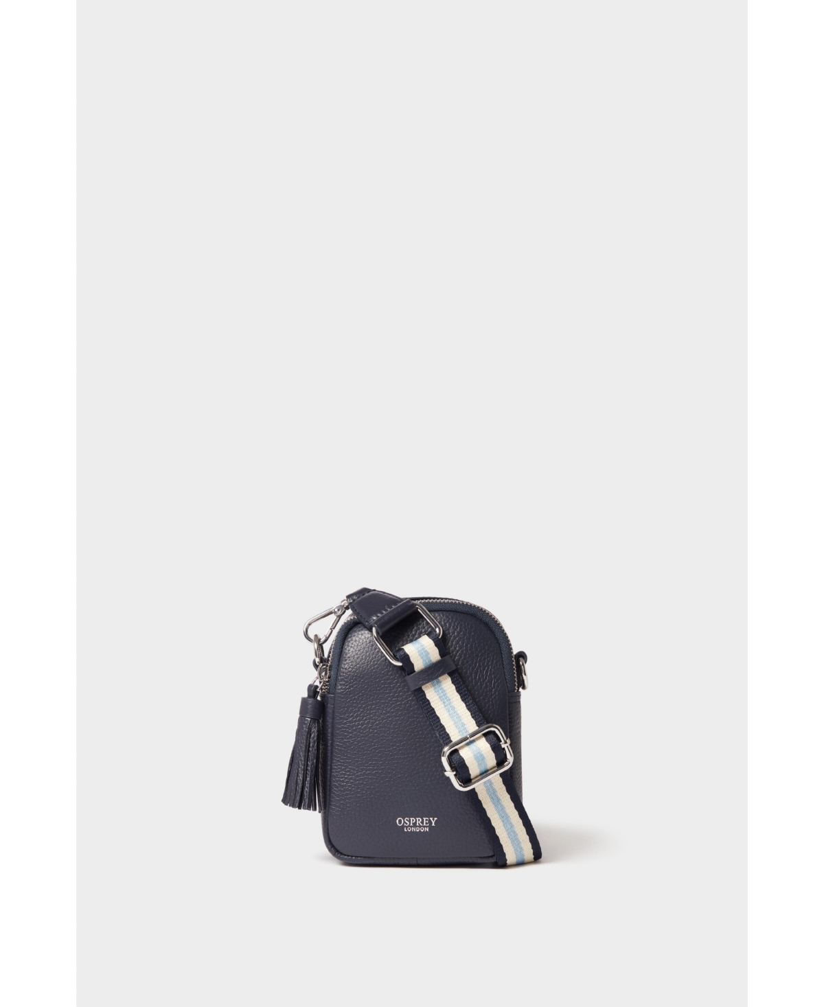 Click here for Osprey London The Stella Leather Phone Bag - Navy prices