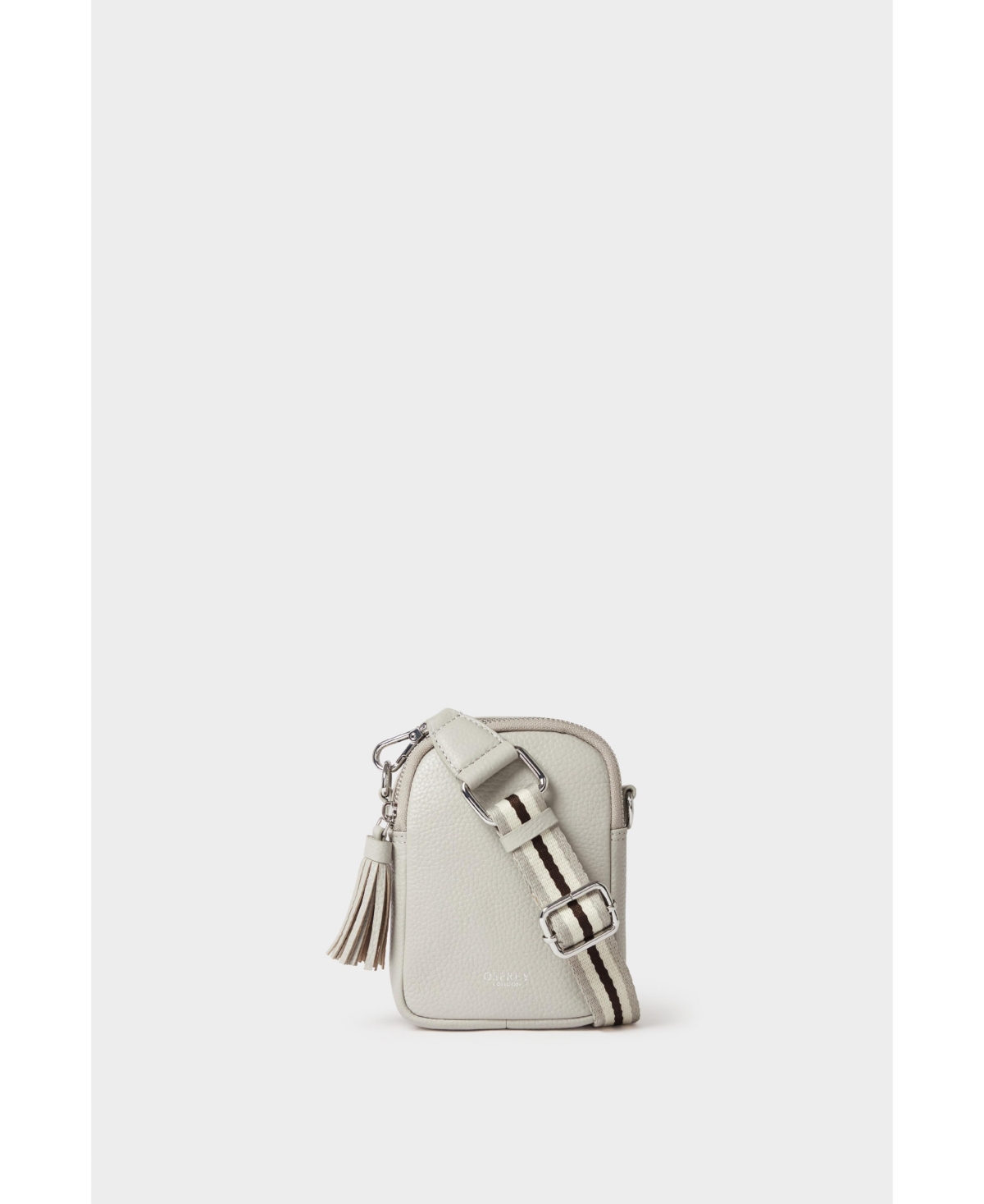 Click here for Osprey London The Stella Leather Phone Bag - Taupe prices