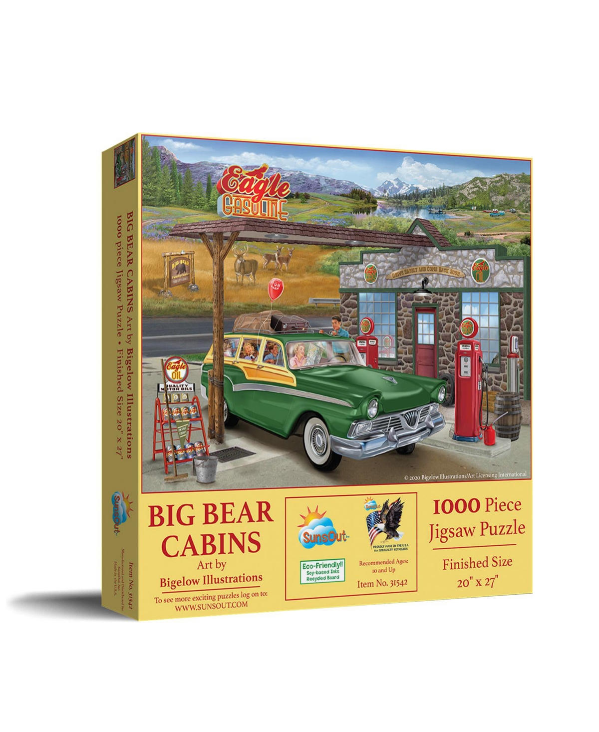 Click here for SunsOut Big Bear Cabins 1000 piece Jigsaw Puzzle f... prices