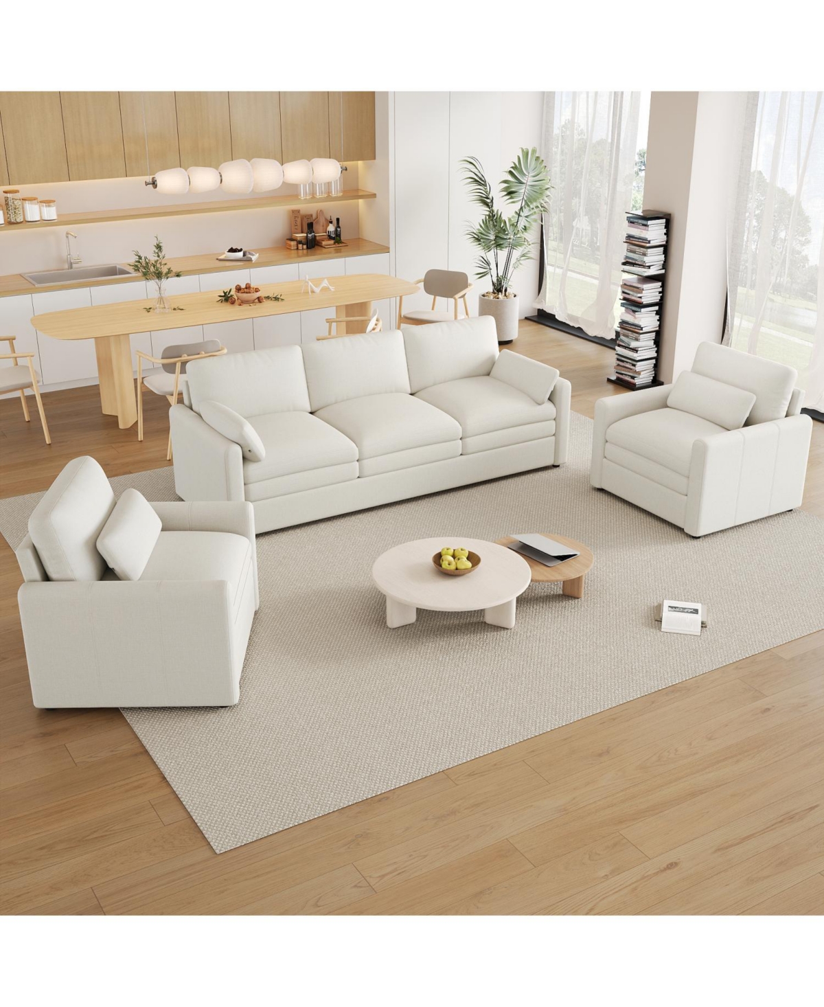 Click here for Streamdale Furniture Cozy Beige Upholstered Sofa S... prices