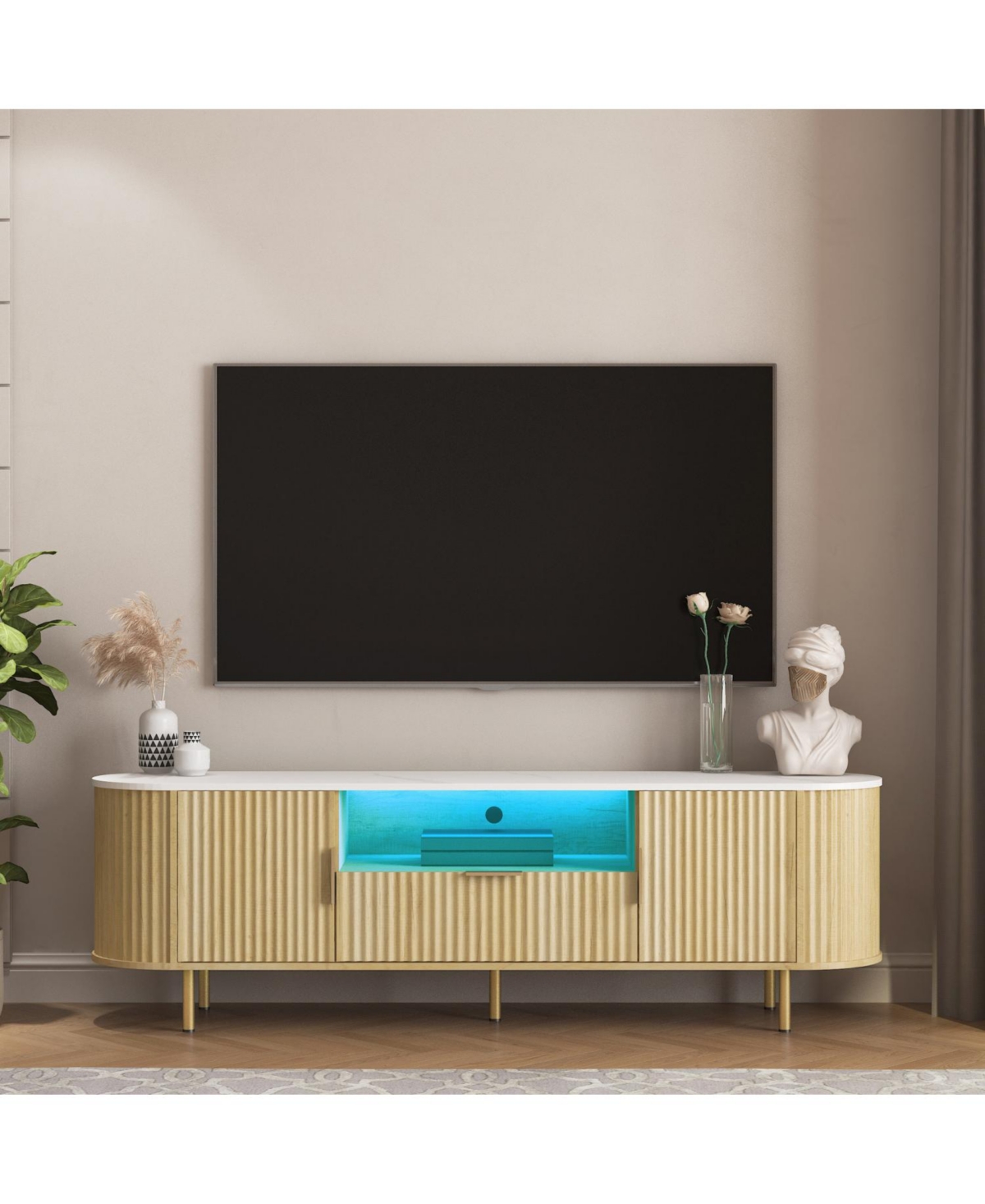 Click here for Streamdale Furniture Tv Cabinet with Led Lights &... prices