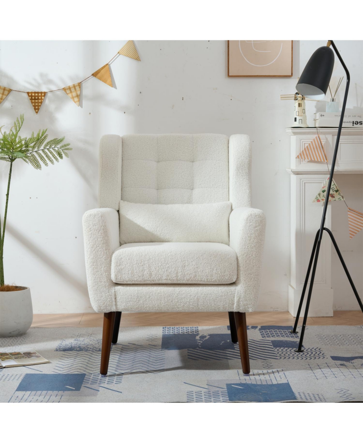 Click here for Streamdale Teddy Fabric Accent Chair for Home and... prices