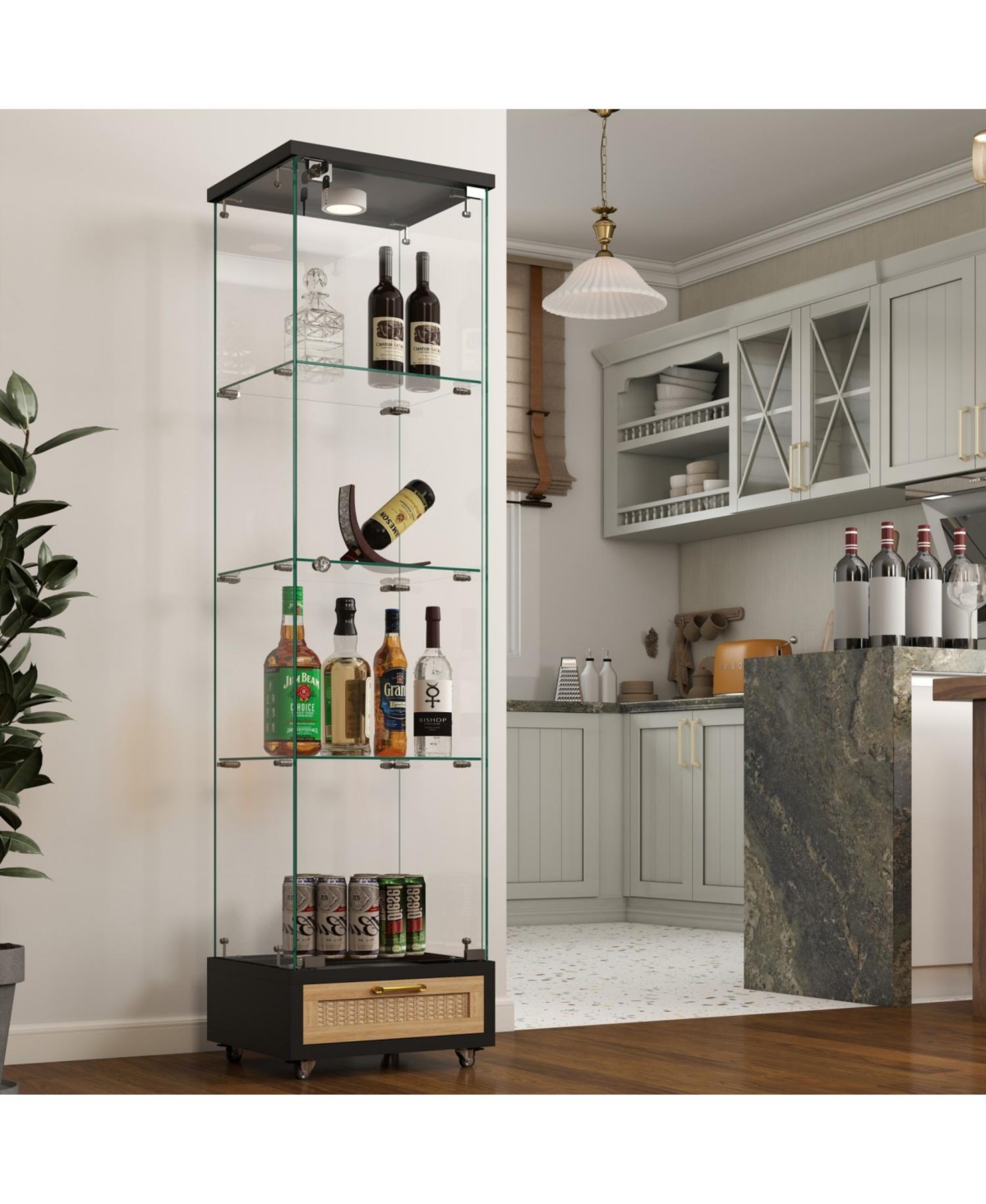 Click here for Streamdale Furniture Modern Glass Display Cabinet... prices