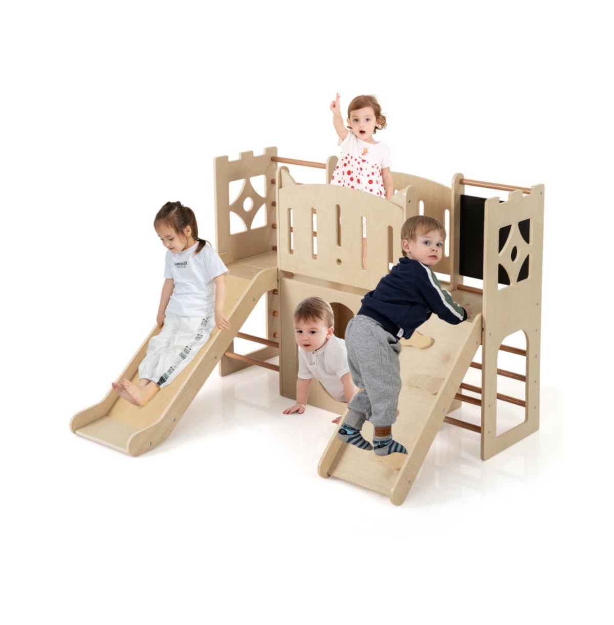 Click here for Hongge 8 in 1 Toddler Wooden Indoor Playground wit... prices