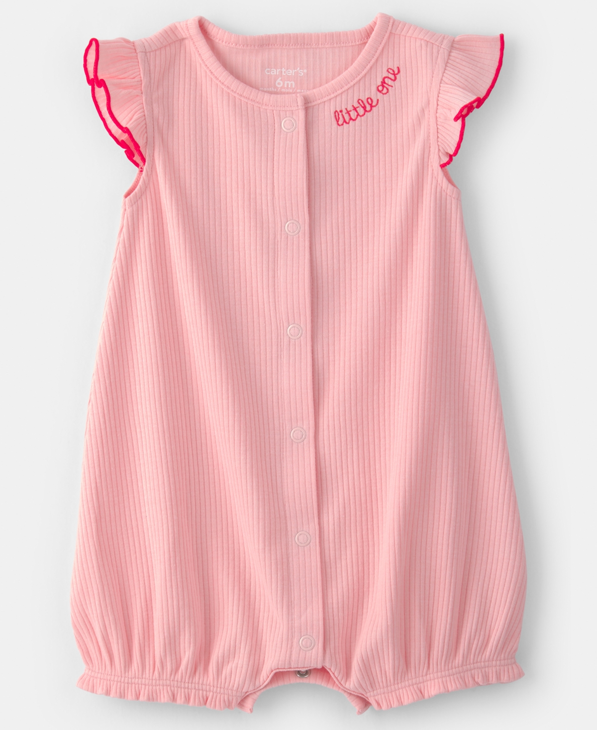 Click here for Carters Baby Girls Flutter-Sleeve Romper - Pink prices