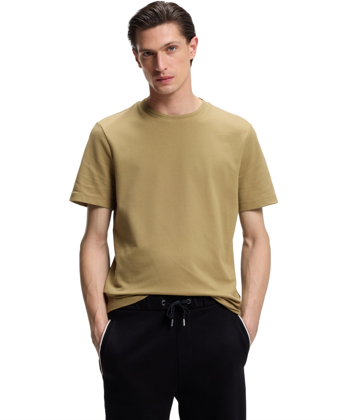 Click here for Boss by Hugo Boss Mens Cotton-Blend Bubble-Jacquar... prices