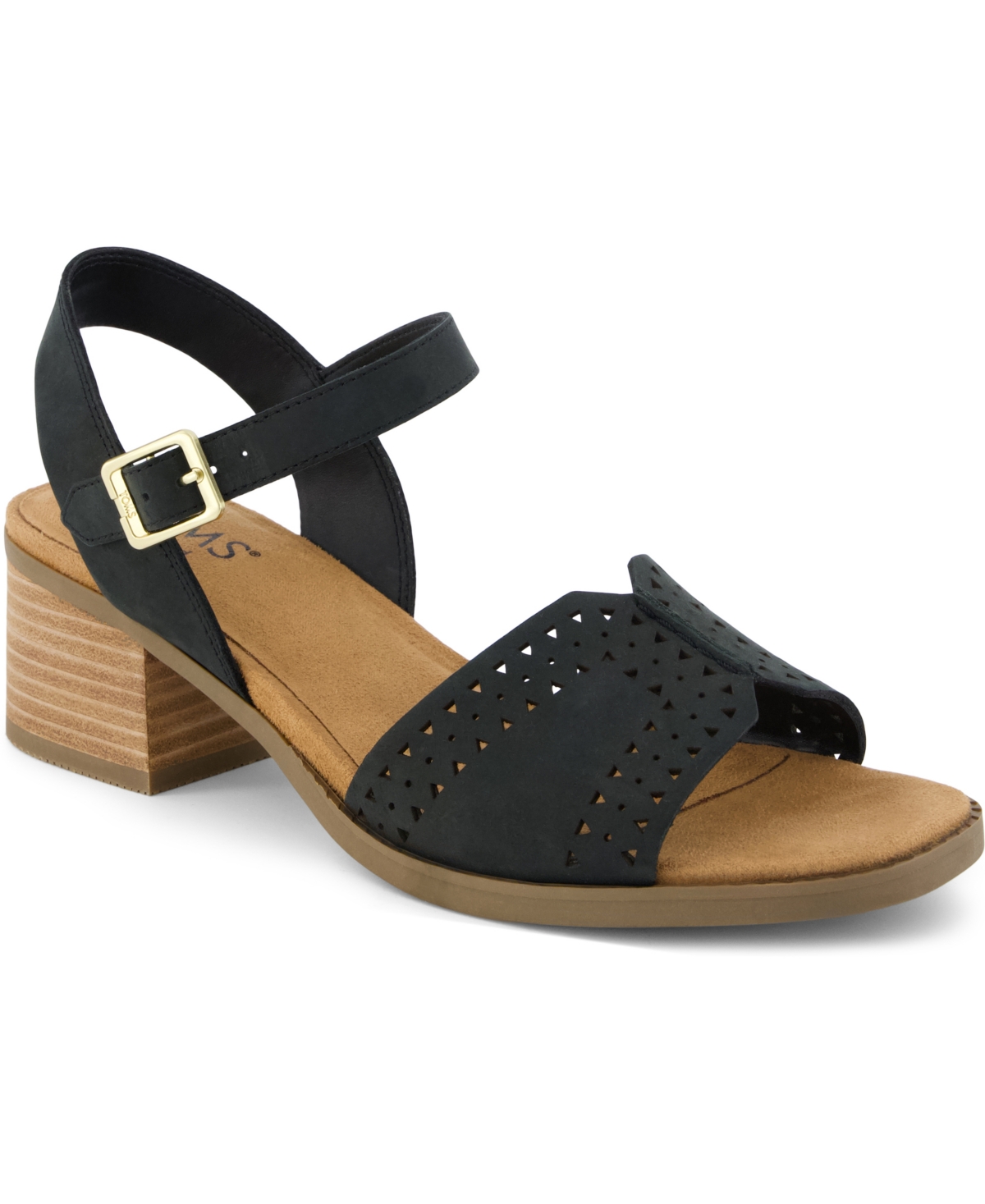 Click here for Toms Womens Eloise Block Heel Dress Sandals - Blac... prices