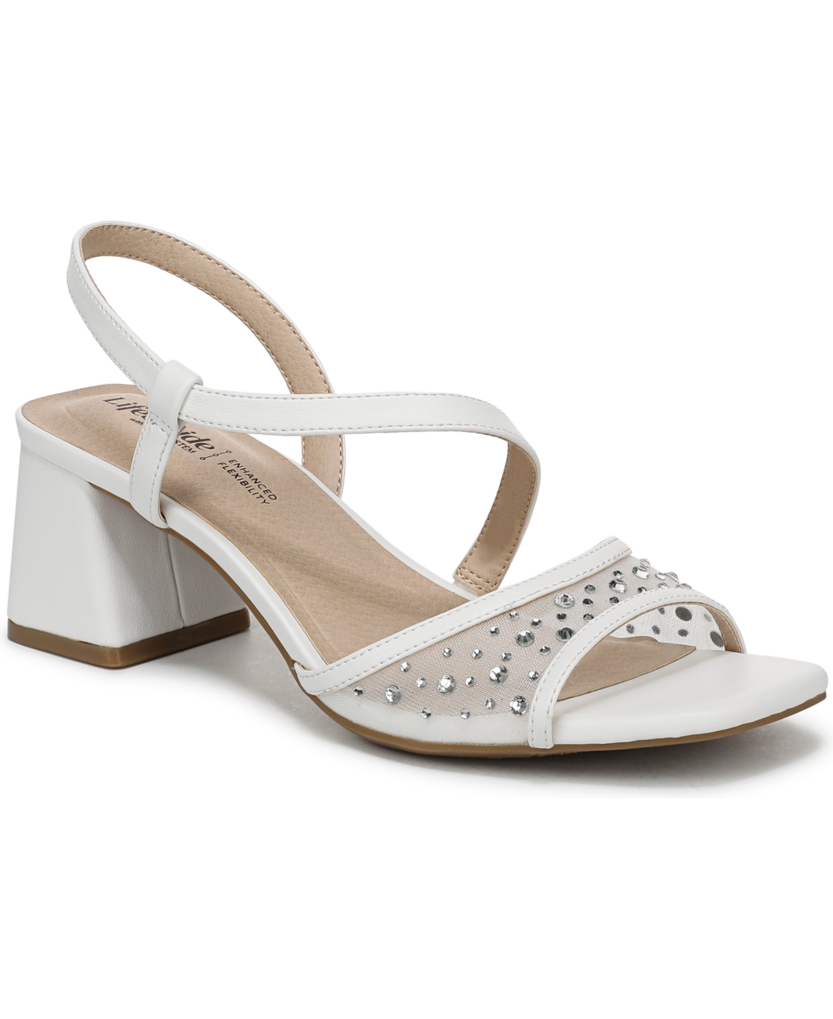 Click here for LifeStride Womens Cheyenne Slingback Sandals - Whi... prices