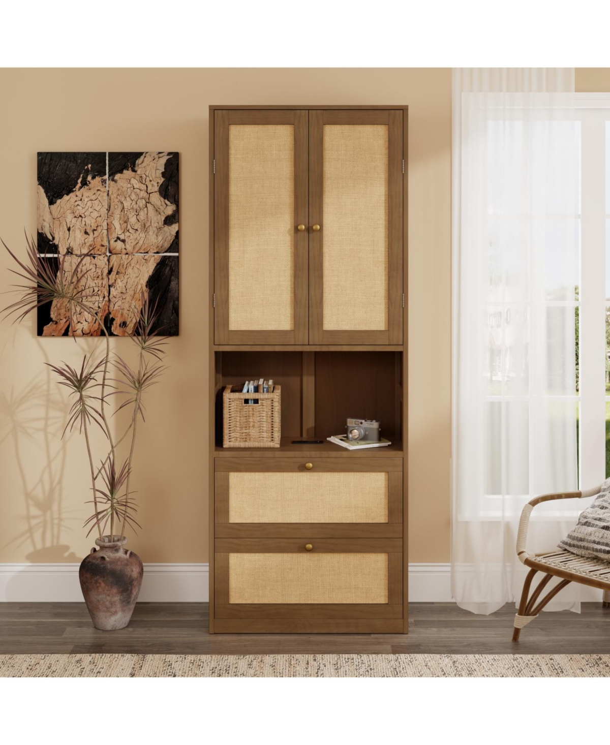 Click here for Streamdale Furniture Bookshelf with Usb 3 Drawers... prices