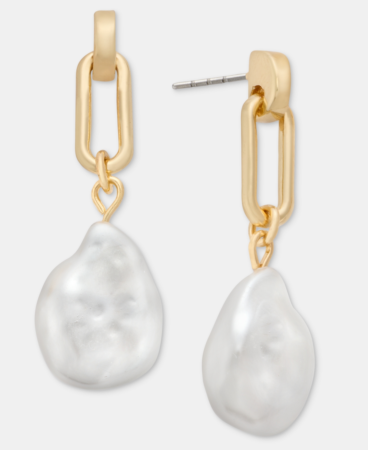 Click here for On 34th Gold-Tone Imitation Pearl Drop Earrings  M... prices