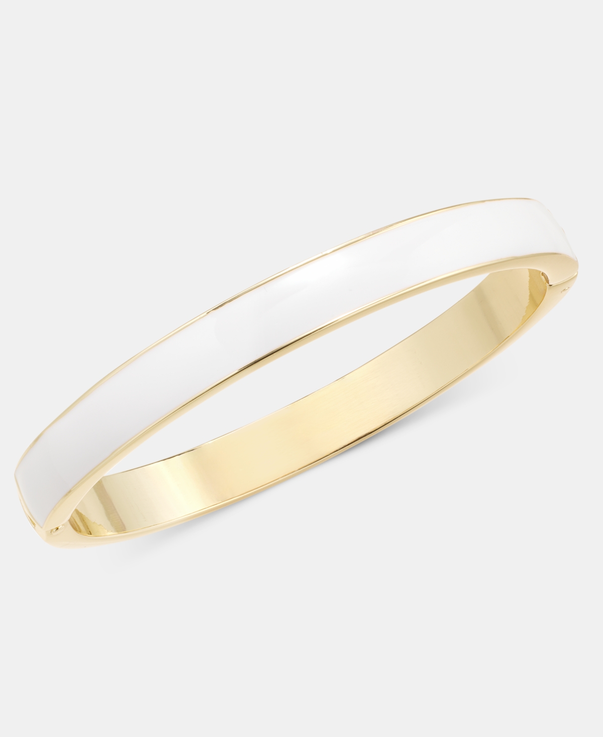 Click here for On 34th Gold-Tone White Enamel Bangle Bracelet  Ma... prices