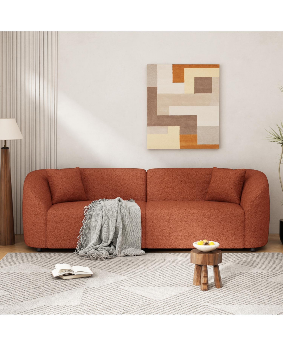 Click here for Streamdale Furniture 87" Curved Sofa Plush  S... prices