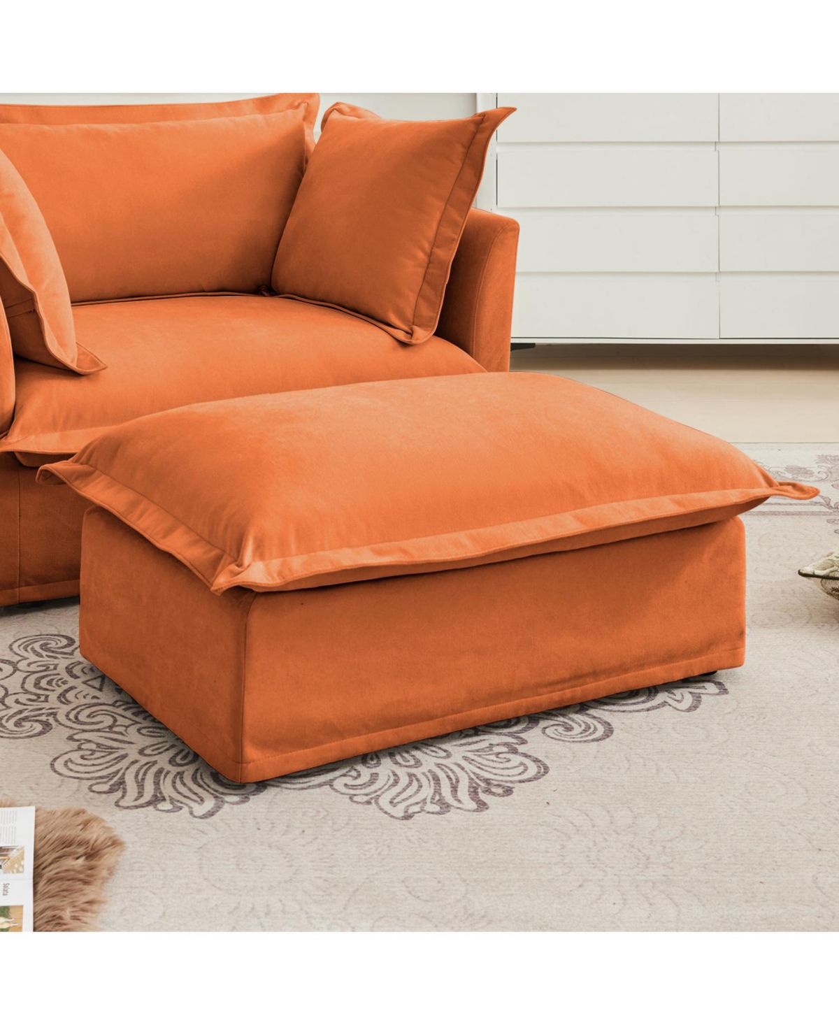 Click here for Streamdale Furniture Koala Ottoman - Orange - Oran... prices