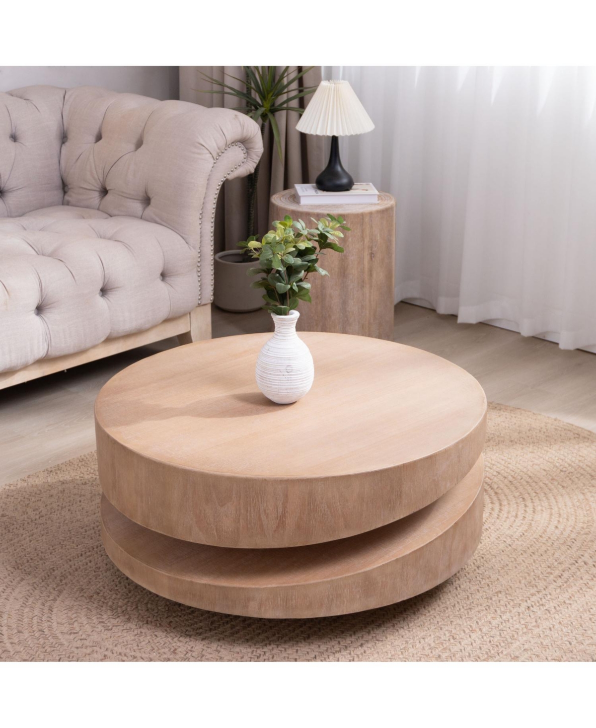 Click here for Streamdale Furniture Modern Round Wood Coffee Tabl... prices