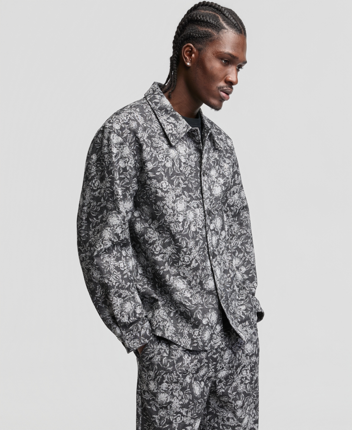 Click here for Mode of One Mens Relaxed-Fit Floral Overshirt  Mac... prices